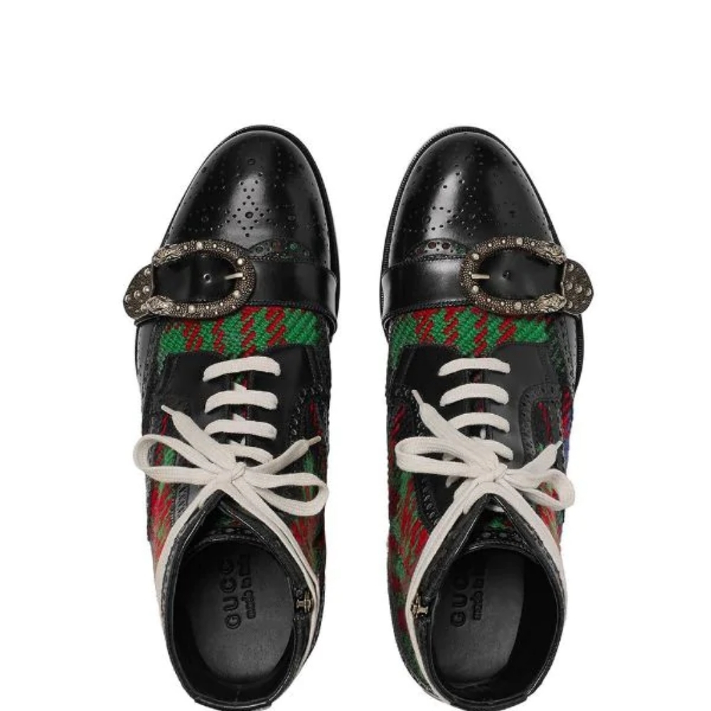 Gucci Tartan Queercore Brogue Boot - Gem